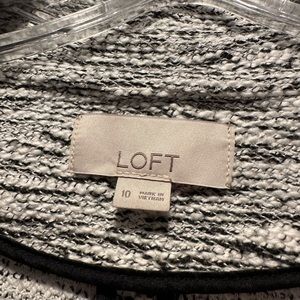 LOFT | Jackets & Coats | Relaxed Jacket In Black And White Heather ...
